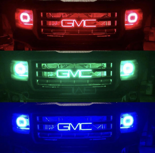 GMC Grill Emblem | LED GMC Emblem | ONEUPLIGHTING | Oneuplighting